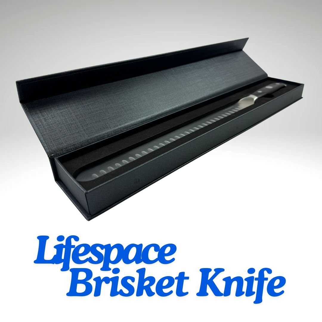 Lifespace BBQ Ham & Brisket Carving Knife - 300mm Stainless Steel Blade ...