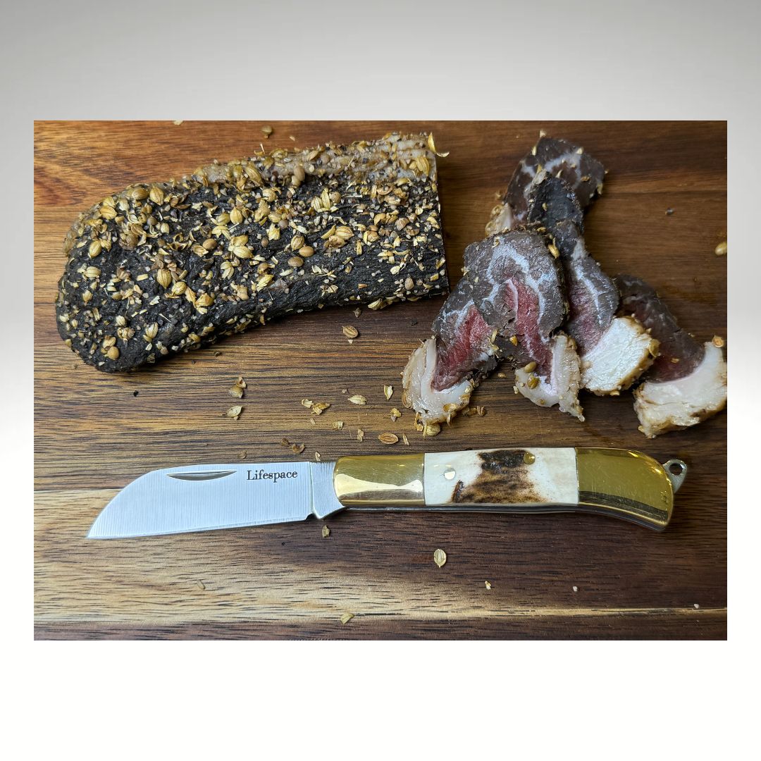 Lifespace Premium 'Hawkbill' Biltong Utility Knife with SS Blade & Ant