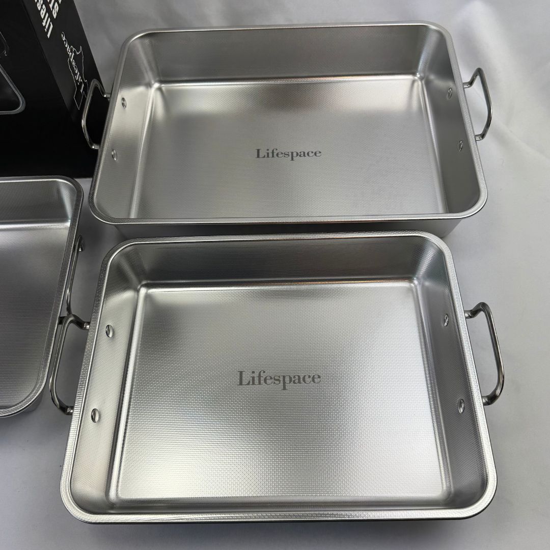 Lifespace Premium Quality 304 S/S Braai Pan Set with Micro-textured ...
