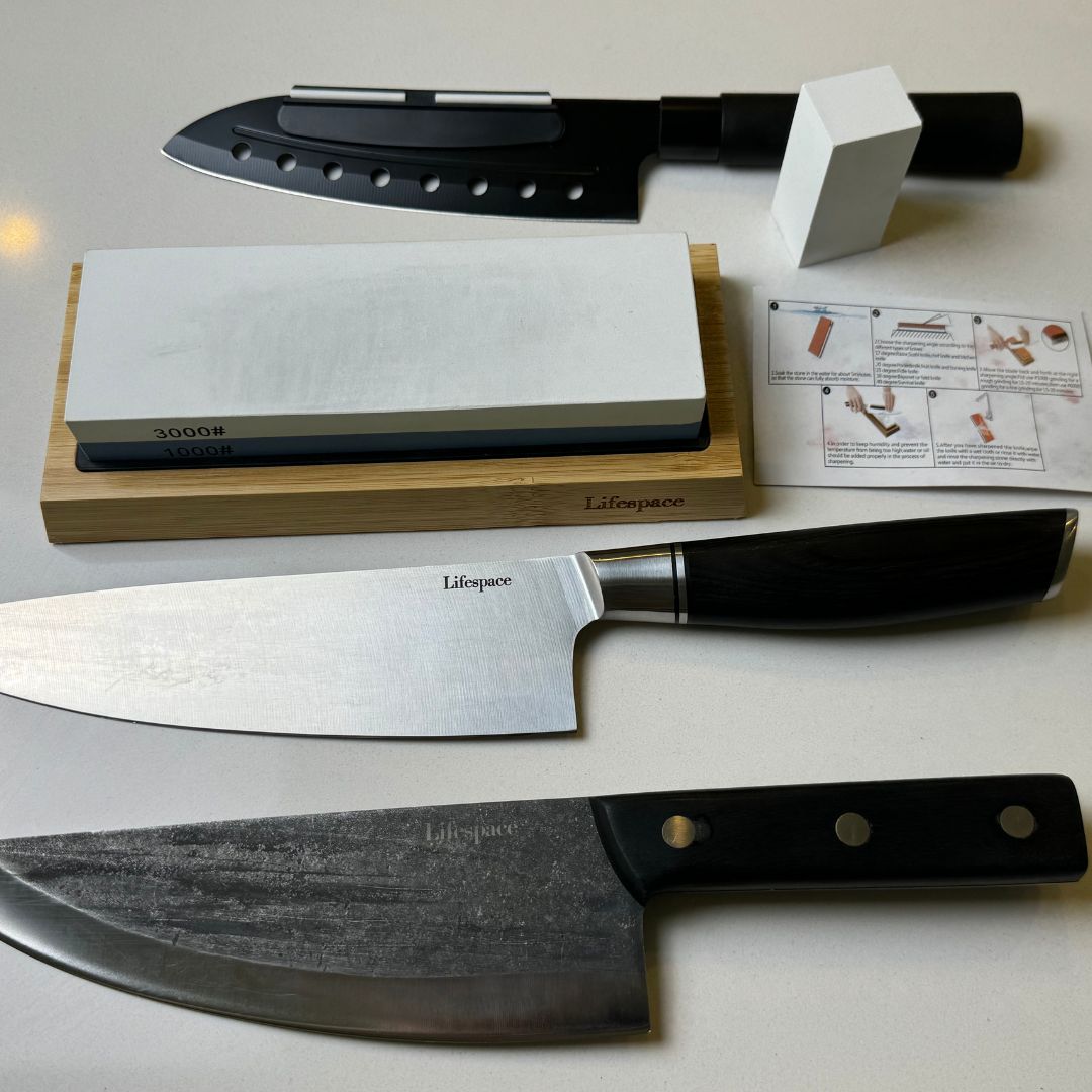 Lifespace Premium Whetstone Dual Sided 1000/3000 Grit, Sharpening Stone ...