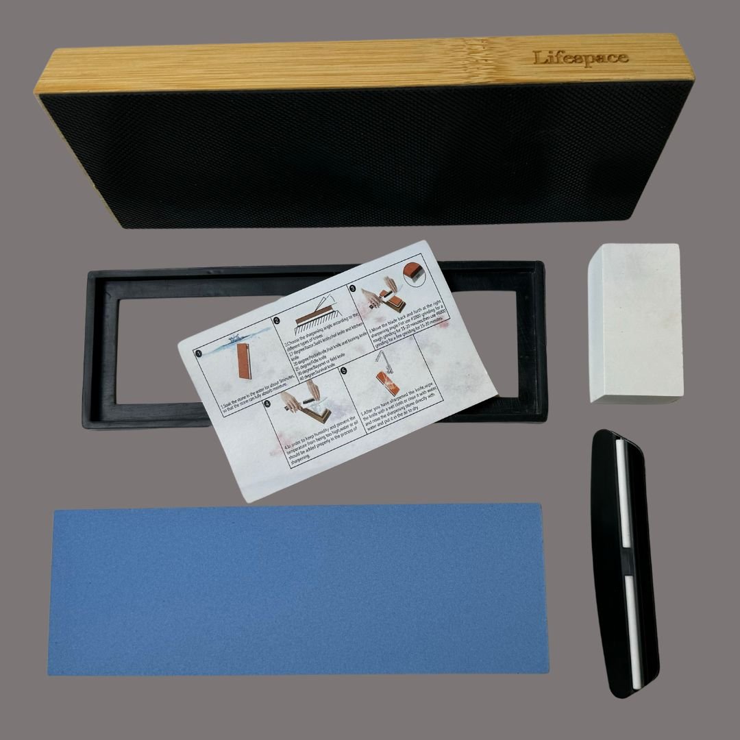 Lifespace Premium Whetstone Dual Sided 1000/3000 Grit, Sharpening Stone ...