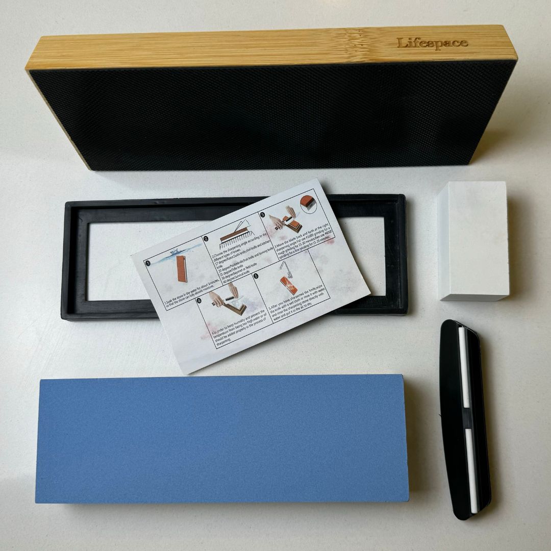 Lifespace Premium Whetstone Dual Sided 1000/3000 Grit, Sharpening Stone ...