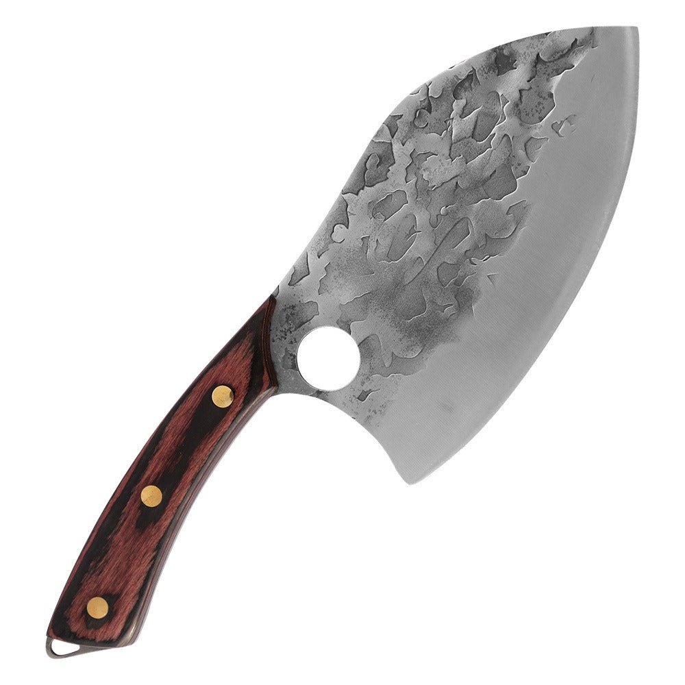 Lifespace 7" Peach Hammered Braai Cleaver with Hole - Lifespace