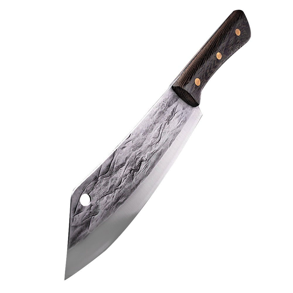 Lifespace 8" Chef Hammer Pattern Pointed Cleaver with Wenge Handle ...