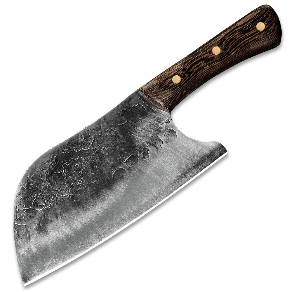 Lifespace 8" Hammered Cleaver with Curved Blade - Lifespace