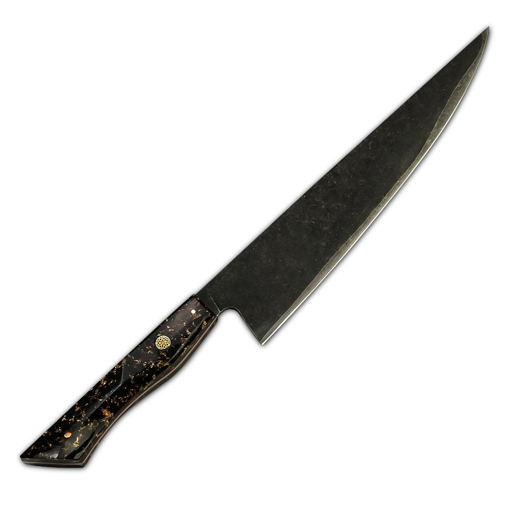 Lifespace 8" Japanese VG10 Cladded Steel Kurouchi Chef Knife w/ Resin ...