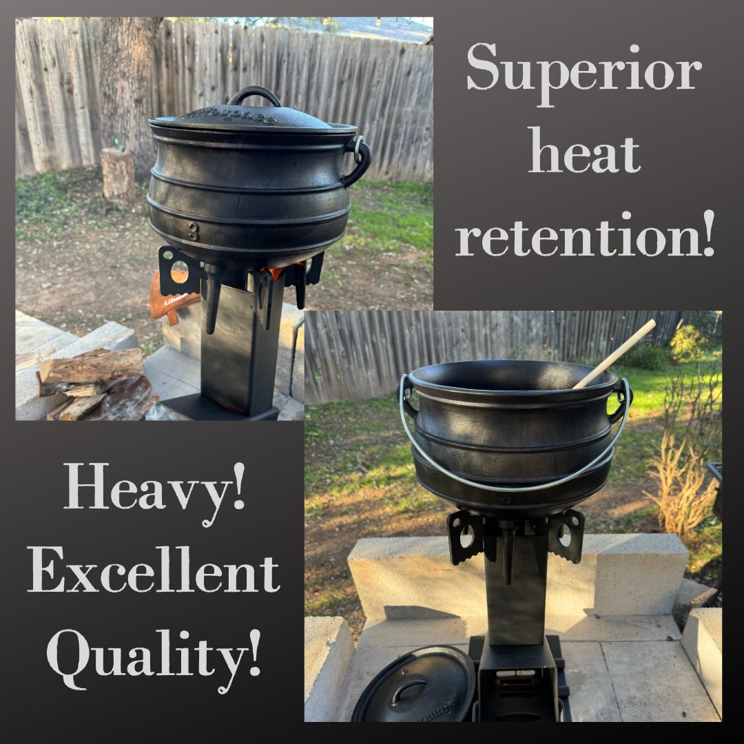 Lifespace Cast Iron No 3 Potjie Pot - 7,8lt