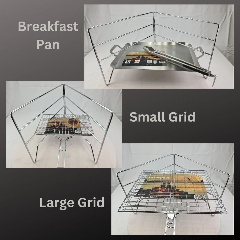 Lifespace Folding Multi Level Grid Stand - Chrome