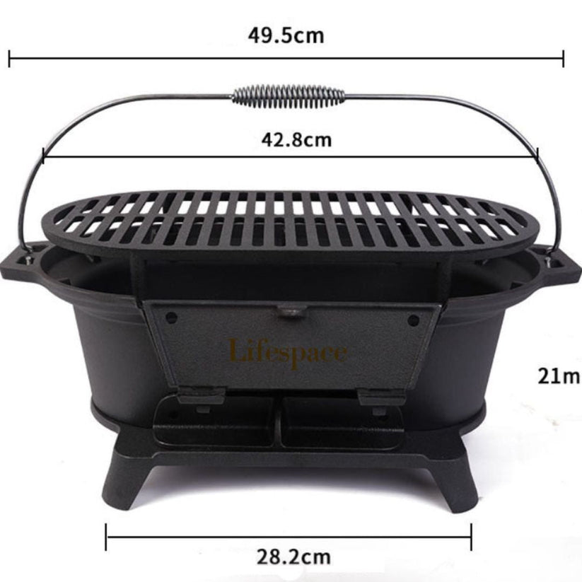 Lifespace 'Japanese Style BBQ' Cast Iron Hibachi Braai