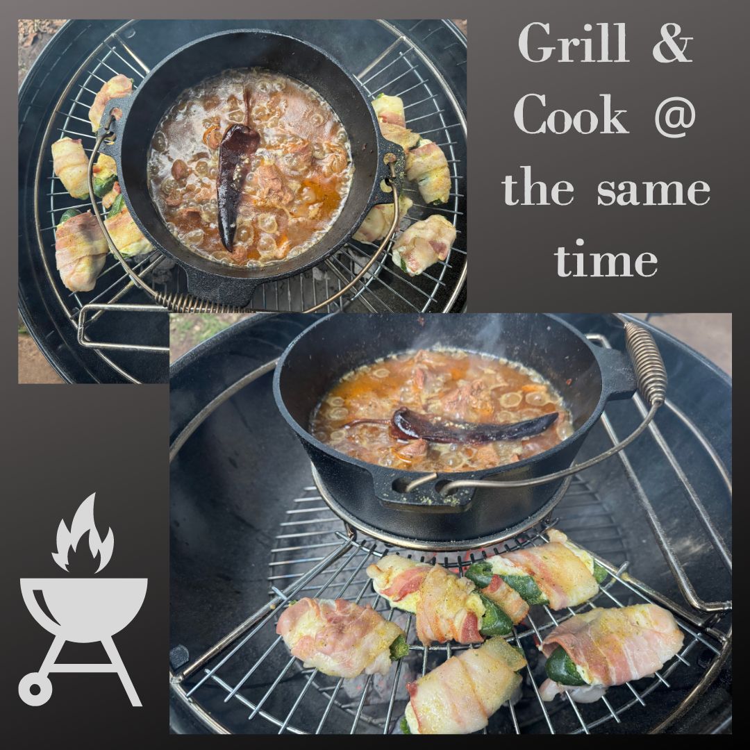 Lifespace Potjie Ring for 57cm Kettle Braai with 2 x Side Grids - Lifespace