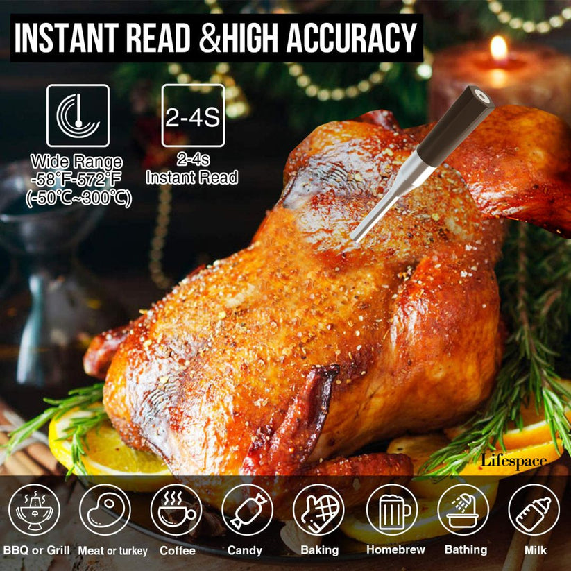 Lifespace Premium Smart Bluetooth Probe Thermometer - 2024 improved ...