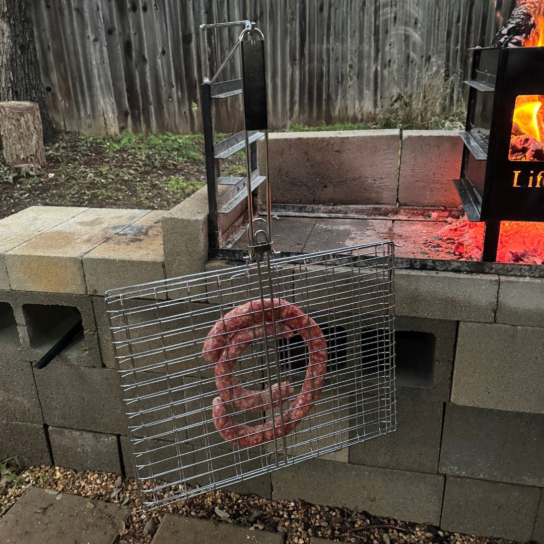 Lifespace Quality Large Braai Grid Basket with Folding Handle - Chrome ...