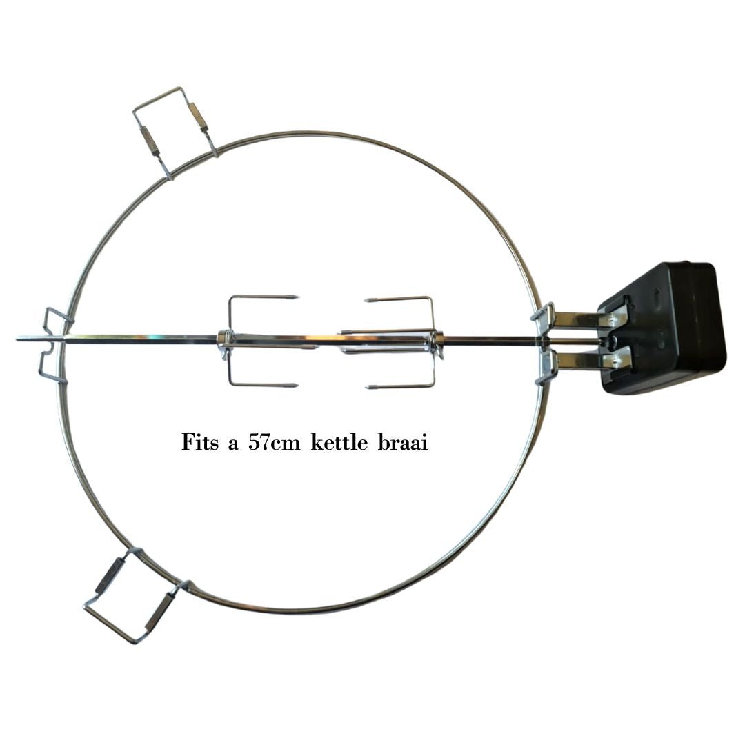 Lifespace Rotisserie Ring for 57cm Kettle Braai with Motor, Shaft ...