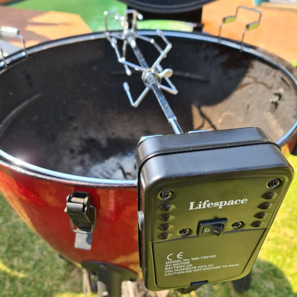 Lifespace Rotisserie Ring for 57cm Kettle Braai with Motor, Shaft ...