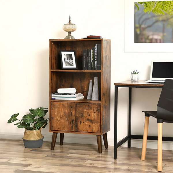 Lifespace Rustic Industrial Retro Bookshelf Cabinet - Lifespace